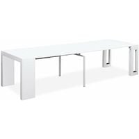 Table Console extensible Loki Blanc laqué