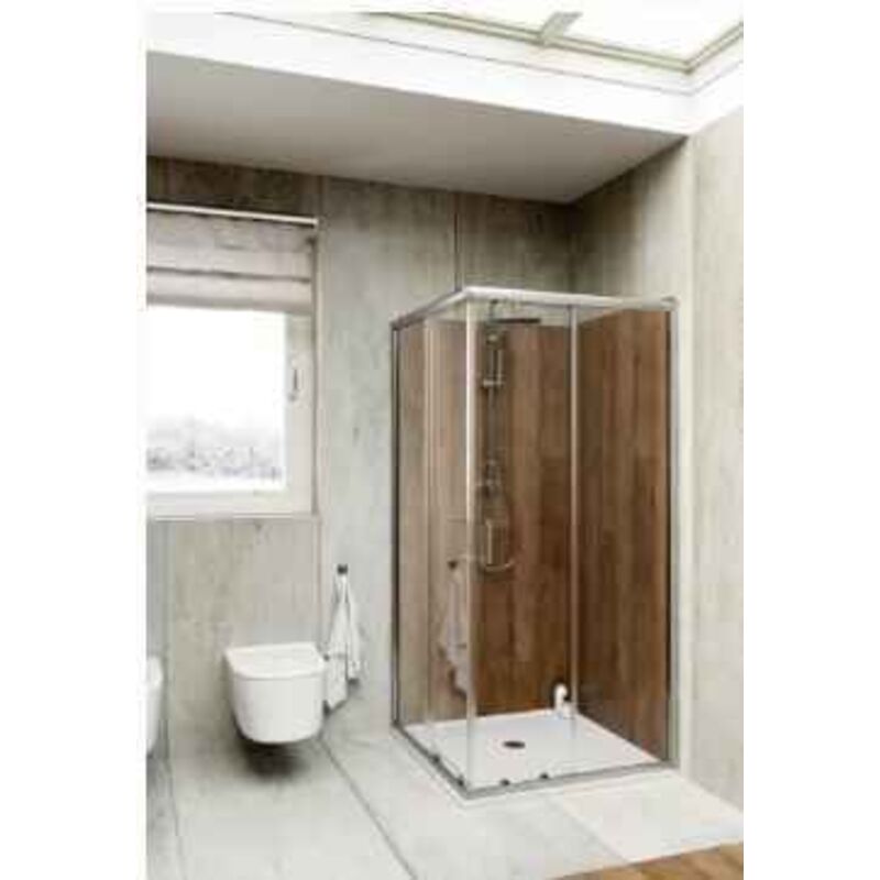 BOX DOCCIA RETTANGOLARE TRASPARENTE 80X100 ENTRATA 48 - 8.0