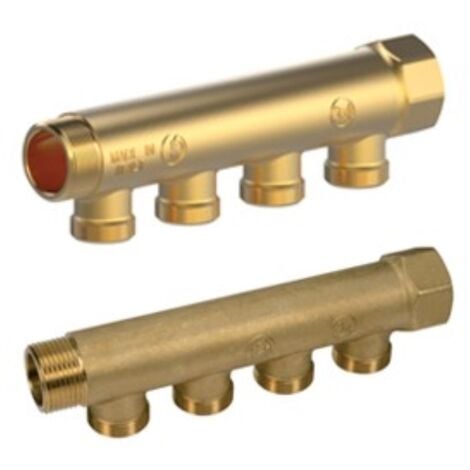 COLLETTORE SEMPLICE 3/4MFX1/2E16 2 ATTACCHI PER TUBO RAME - GIACOMINI