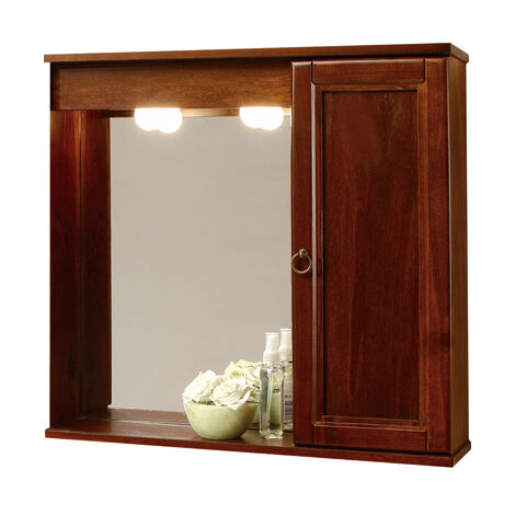Specchiera specchio bagno arredo noce da 69 cm 1 anta savini - savini ...