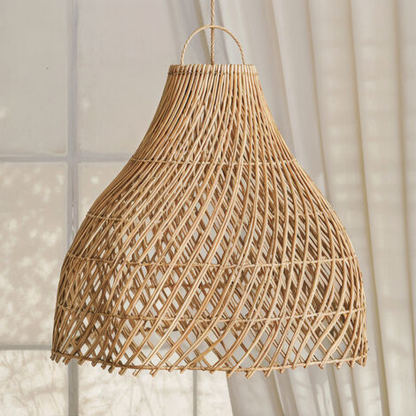 Lampe Suspendue en Rotin Style Boho - Rodric Naturel