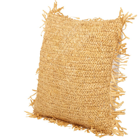Coussin de style boho Bali - Housse et Rembourrage inclus - Alicia Naturel