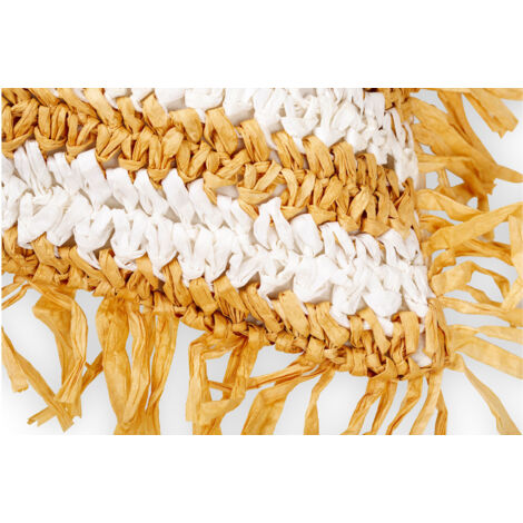Coussin de style boho Bali - Housse et Rembourrage inclus - Carissa Crème