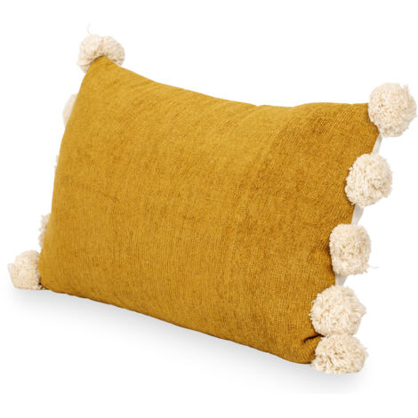 Coussin de style boho Bali - Housse et Rembourrage inclus - Effie Marron