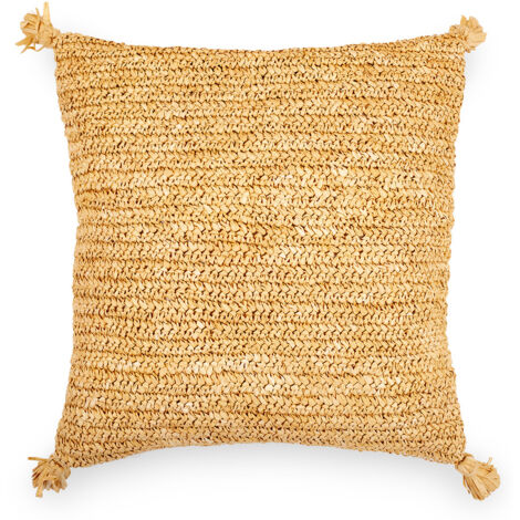 Coussin de style boho Bali - Housse et Rembourrage inclus - Carmel Crème