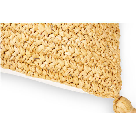 Coussin de style boho Bali - Housse et Rembourrage inclus - Carmel Crème