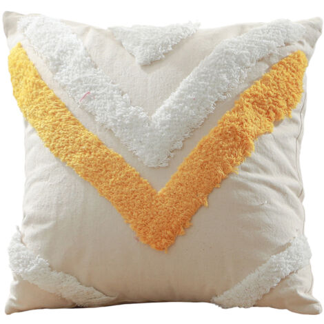 Coussin de style boho Bali - Housse et Rembourrage inclus - Esha Jaune