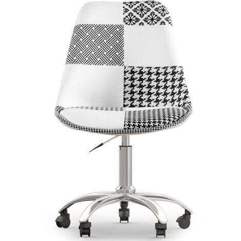 Chaise de Bureau Pivotante - Tissu Patchwork - Sam Multicolore