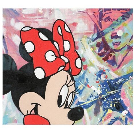 Tableau peinture Minnie 100 x 70 cm Pop Art - Magic mouse