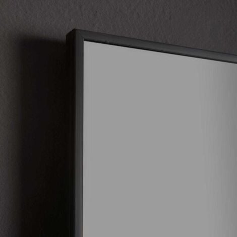 Specchio 60X80 Con Telaio In Pvc E Bordo Nero Opaco