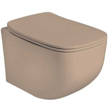 Set Sanitari Bagno Sospesi In Ceramica Sabbia Opaco Mozart