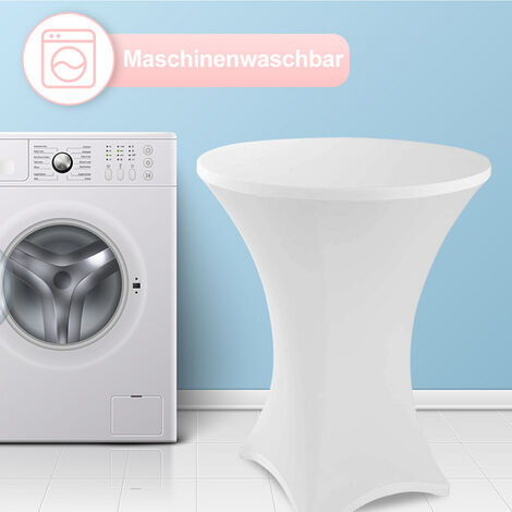 Hengda Stehtischhusse Stretch Stehtisch Tisch Husse Bistrotisch weiß Ø ...