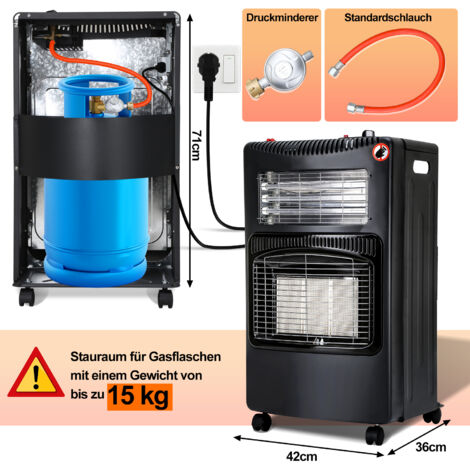 Hengda Gasheizung 4.2 KW Gasheizer inkl. Regler+Schlauch+DE zu EU ...