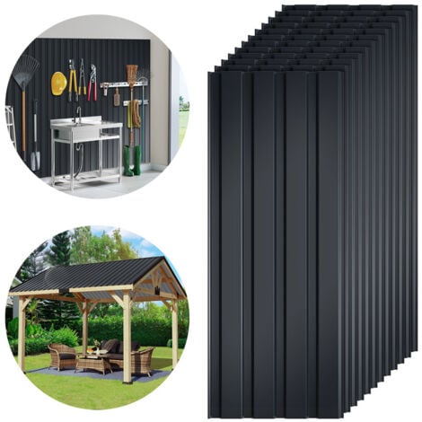 Hengda 12xTrapezblech 115x45 cm=6 ㎡ Dachblech für Gerätehaus Carport ...