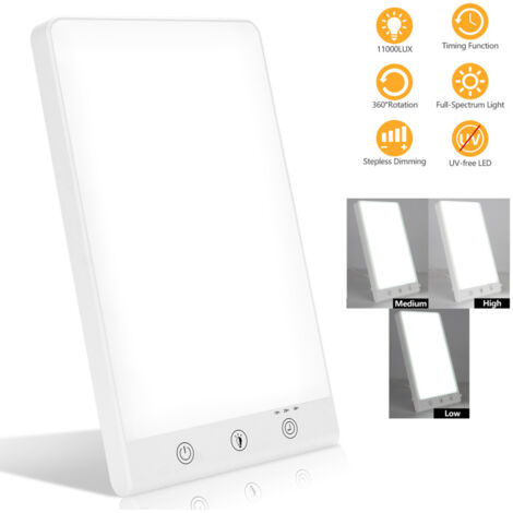 Hengda Tageslichtlampe 11000 Lux 16w Dimmbare LED . Timer und ...