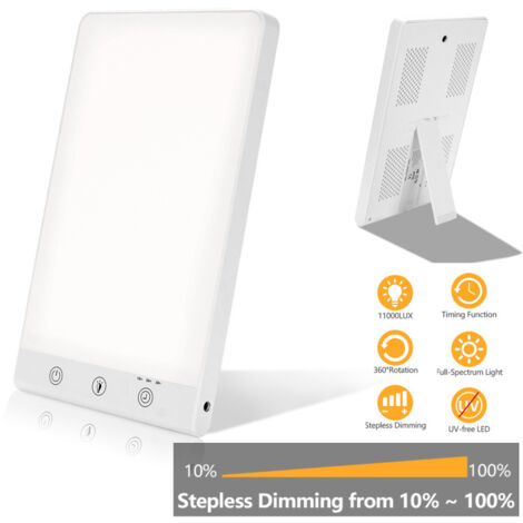 Hengda Tageslichtlampe 11000 Lux 16w Dimmbare LED . Timer und ...