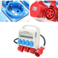 Hengda Stromverteiler Baustromverteiler 2 x CEE 16A 400V+1 x CEE 32A 400V+4 x 230V 5 Polig FI ...