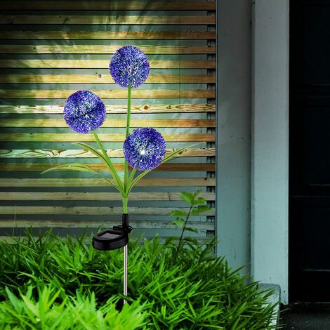Außenleuchte Gartendeko LED Solarlampe Pusteblume Erdspieß ...