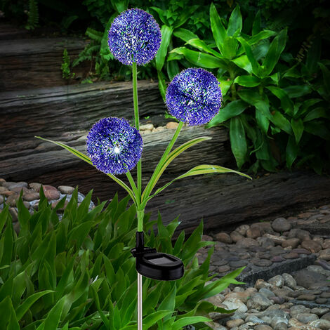Außenleuchte Gartendeko LED Solarlampe Pusteblume Erdspieß ...
