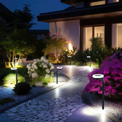 Solarleuchte schwarz Steckleuchte Solar Gartenleuchte Solarlampe, Up ...