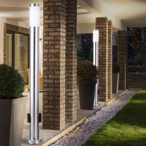2er Set LED 7 Watt Energie Strom Outdoor Verteiler 2-Fach Steckdosen ...