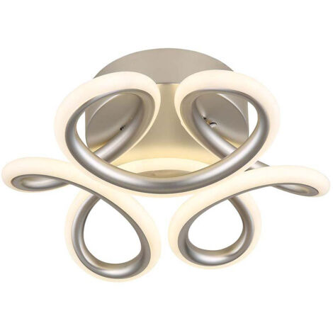 Deckenlampe Deckenleuchte Wohnzimmerleuchte Design Flurlampe silber LED ...