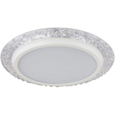 Deckenleuchte Deckenlampe Wohnzimmerlampe rund weiß opal Flurlampe LED ...