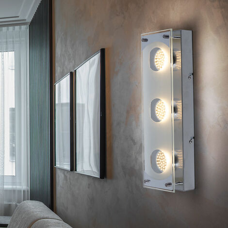 Deckenleuchte Deckenlampe Wandleuchte Wandlampe Stahl gebürstet, chrom ...