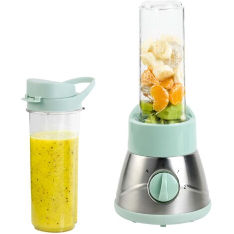 400W Smoothie Maker minze 400ml Trink Mix Becher Deckel BPA frei Stand ...