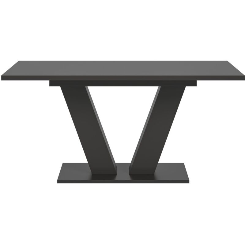 Table extensible CAPTURE – Pied design en V – Gris foncé – 150 à 190 cm