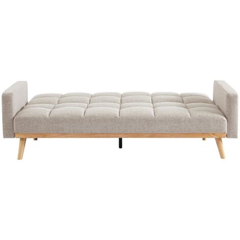 Canapé convertible gain de place ADONA beige 3 places lit confortable ...