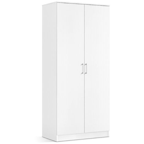 Armoire 2 portes coloris blanc collection REY. Garde Robe idéal pour ...