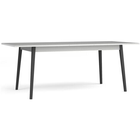 Table Extensible 8 Personnes - Collection ISIS plateau gris / pieds noir