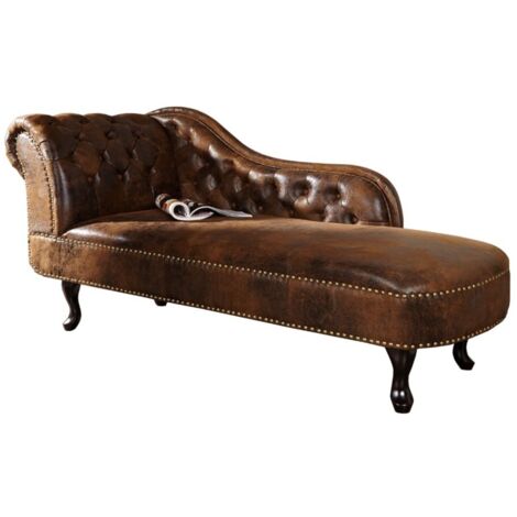 Méridienne EDGAR – Marron – Style baroque