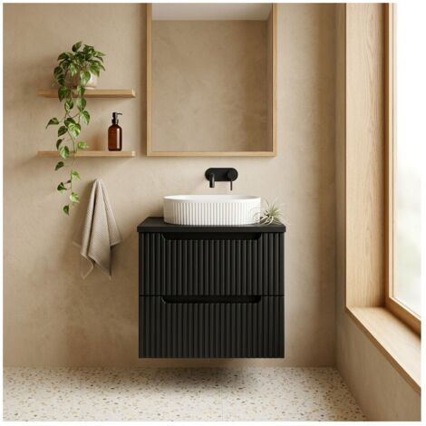 Ensemble de salle de bain VANO 60cm : meuble sous vasque à tiroirs ...