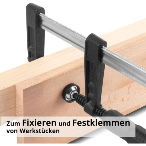 STAHLWERK 3 x Schraubzwinge 50x200 mm Klemmzwinge stabile F-Zwinge