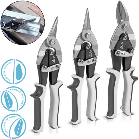 STAHLWERK Blechschere 3er Set gerader, linker und rechter Schnitt ...