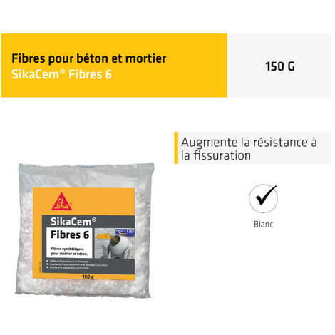 Fibras estructurales micro-sintéticas SIKA SikaCem Fiber 6 - 150g