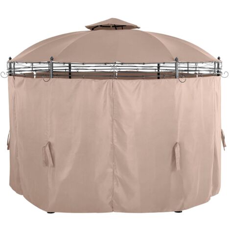 Carpa para jardín redonda - Ø 3,50 m - 180 g/m² - beige