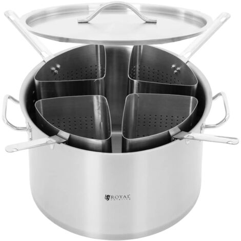 Pentola per pasta - 4 cestelli - 31 l - Royal Catering Pentola pasta ...