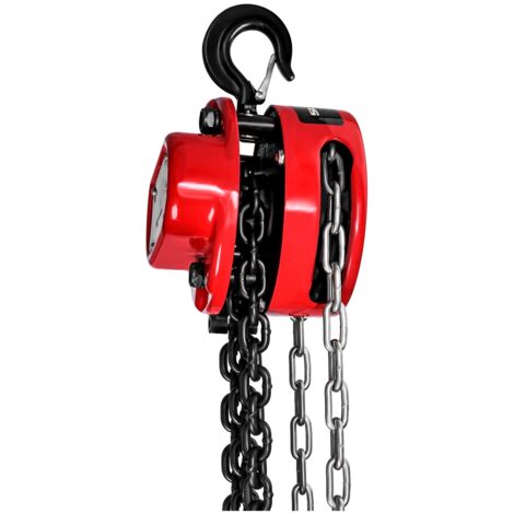 Paranco manuale a catena 1.000 kg 12 m Acciaio Paranco a Mano Paranco a ...