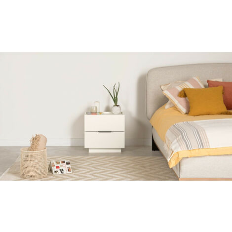 Mesita de noche LUKE blanco