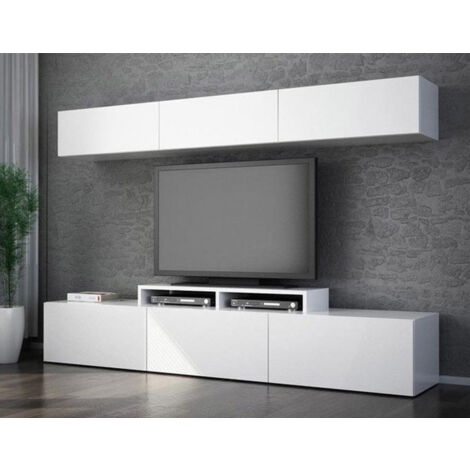 Conjunto mueble TV LINE 180 cm blanco