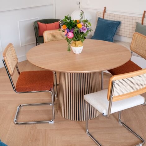 Table à manger ronde en bois 4 personnes - diamètre 120 cm - Ada