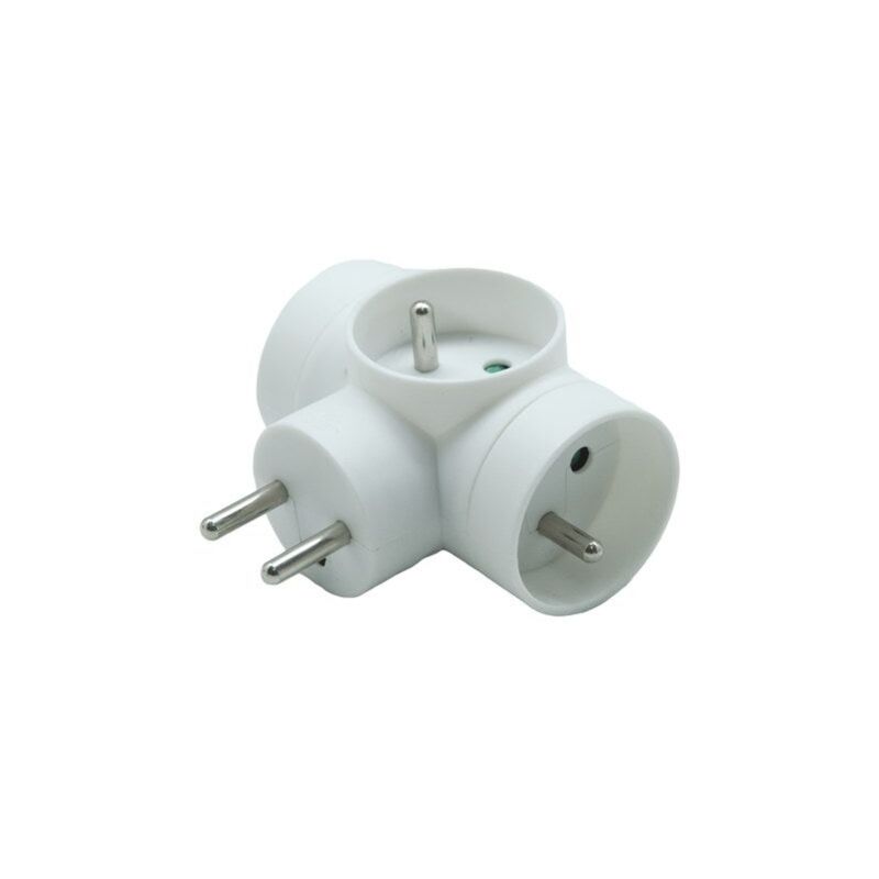 SANS MARQUE Bloc multiprise sans fil, 3 prises blanc