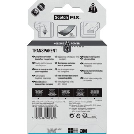 SCOTCH Double face de fixation SCOTCH transparent