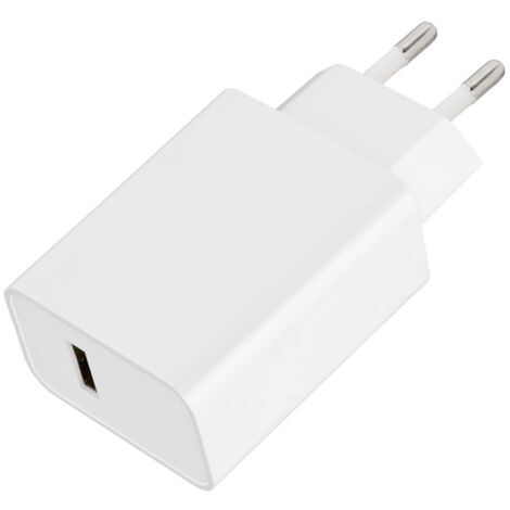 BeMatik - Alimentation 220VAC vers USB type A femelle 5VDC 2,1A 10W blanc