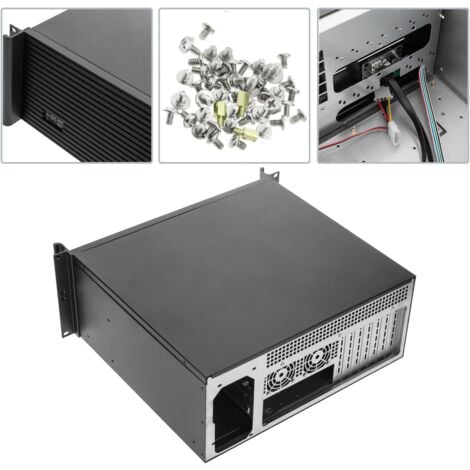RackMatic - Boîtier châssis rack 19" IPC ATX 4U 5x3.5" profondeur 390mm