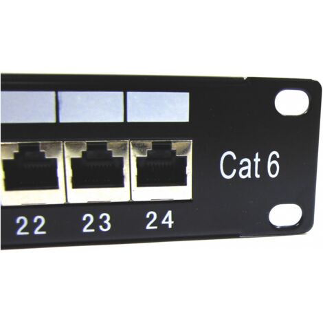 RackMatic - Patch panel rack 24 RJ45 Cat.6 FTP 1U noir