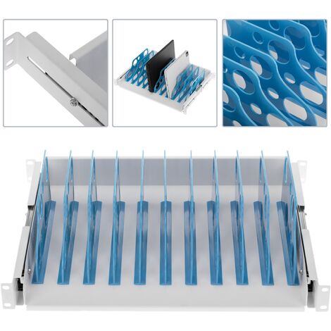 RackMatic - Étagère amovible pour armoire rack 19" avec 10 divisions ...